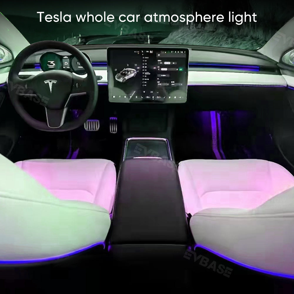 EVBASE Tesla Model 3/Y Laser Engraved Streamer Ambient Lighting Upgrad ...