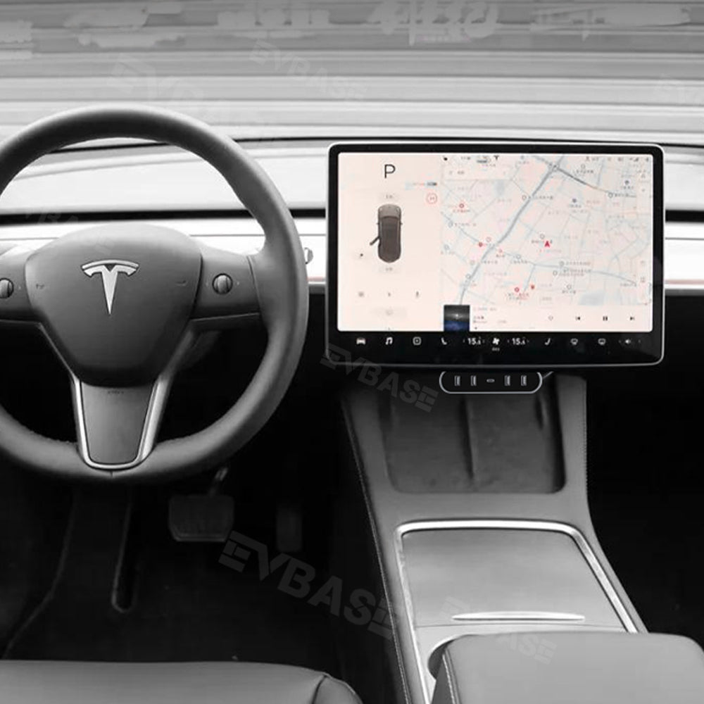 EVBASE Tesla Model 3/Y/3 Highland USB Hub Folding Docking Station Cent ...