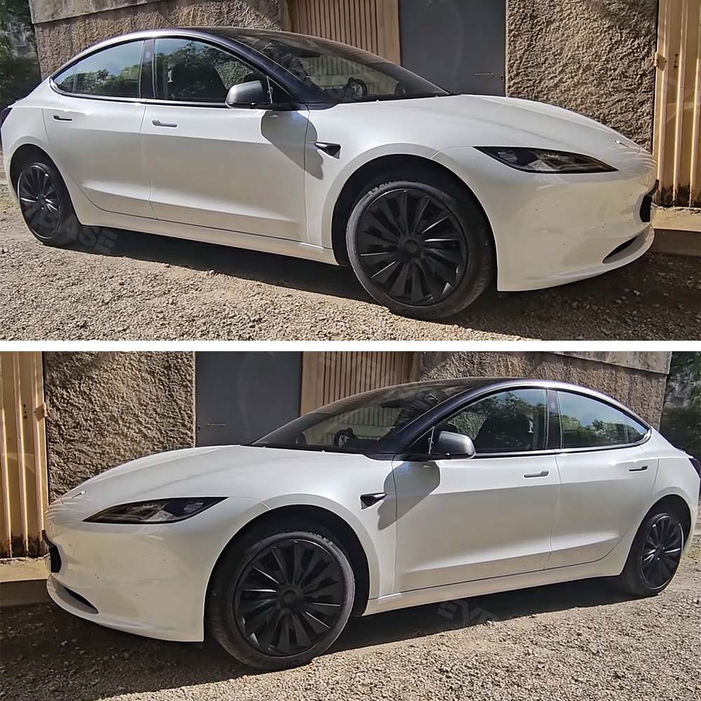 White model 3 black wheels store