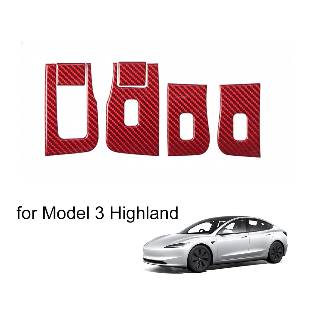 Model Y Juniper/ 3 Highland Window & Door Switch Panel Cover Carbon Fi ...