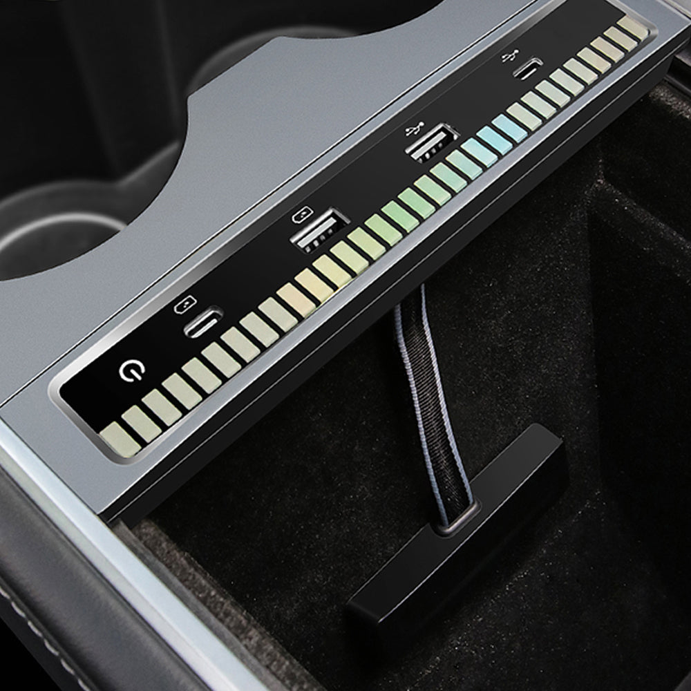 Tesla Model 3 Model Y USB Hub Adapter With Ambient Light 4 in 1 Multip ...