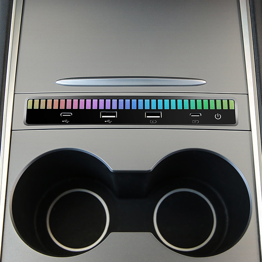 Tesla Model 3 Model Y USB Hub Adapter With Ambient Light 4 in 1 Multip ...